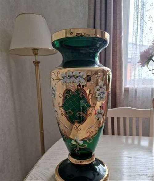Ваза Багеиское стекло чешская ваза