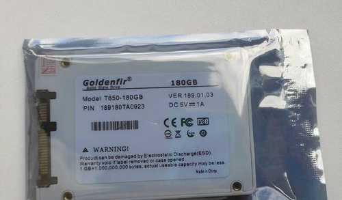 Твердотельный накопитель SSD 2.5 Goldenfir 180Gb