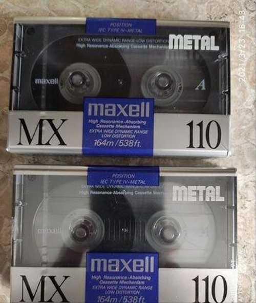 Аудиокассеты Maxell MX 110, TDK MA 60 Metal