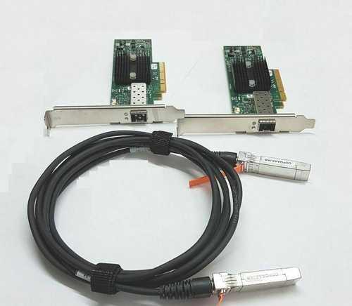 2 сетевые карты mellanox 10GB + кабель