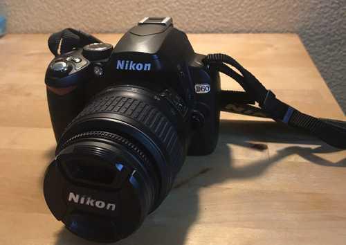 Зеркальный фотоаппарат Nikon d60 + 18-55 kit