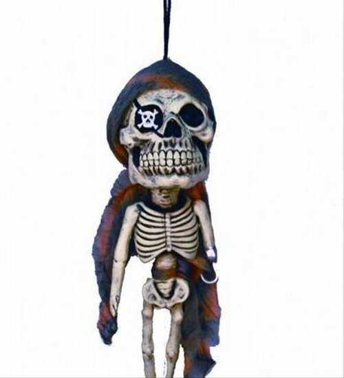 Скелет пирата висящий 12*50 см
