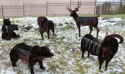 Мангалы в виде животных раскрой