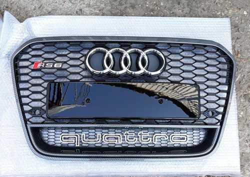 Audi A6 C7 RS6 quattro решётка радиатора карбон
