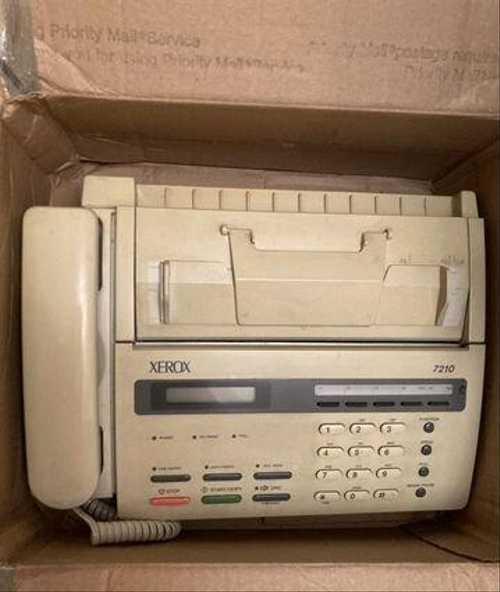 Б/у рабочий факс с бумагой телефон xerox 7210