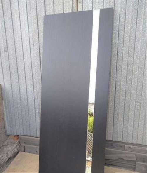 Дверь Фрамир черная с зеркалом 80см V305