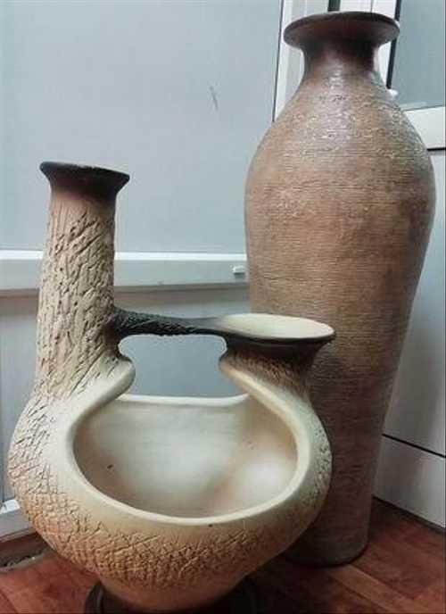 Кашпо и ваза глина шамот