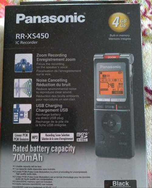 Panasonic диктофон 4Gb