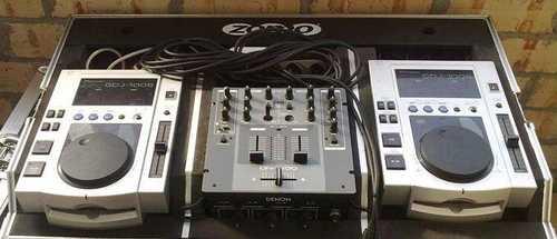 Pioneer 2 x CDJ100s, кейс Zomo, пульт Denon X100