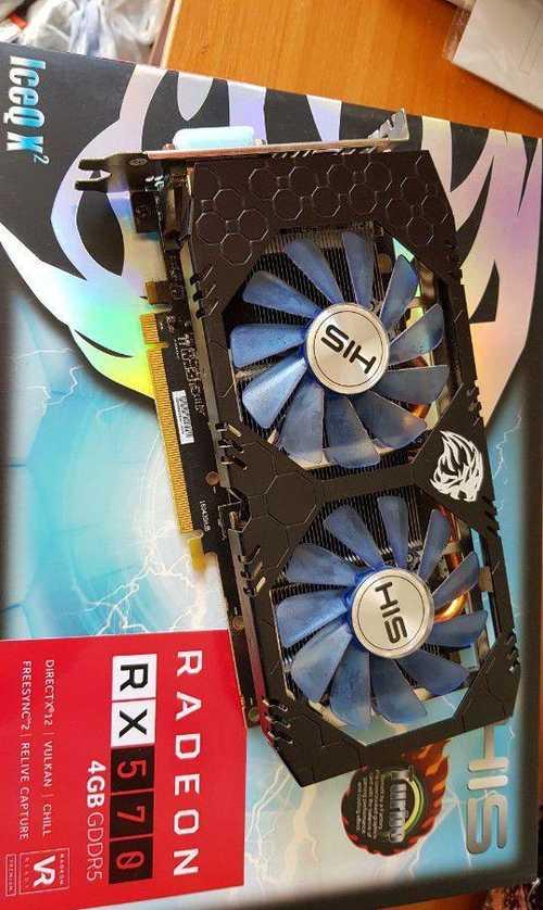 Видеокарта Radeon RX570 HIS ICE Q X2 4gb gddr5