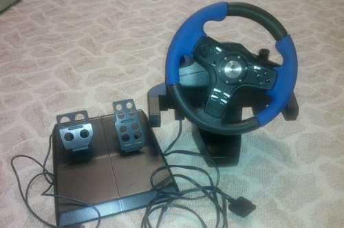 Руль и педали logitech driving force ex для PS2