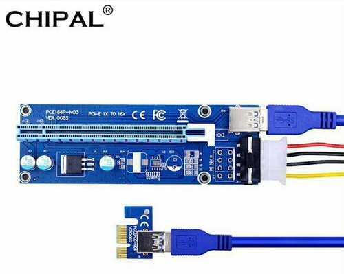 Райзер PCI-E 006S (molex), новые, в наличии