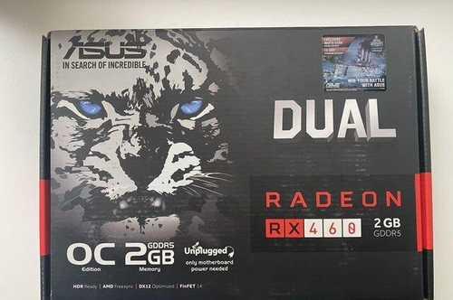 Видеокарта asus AMD Radeon RX460 2gb