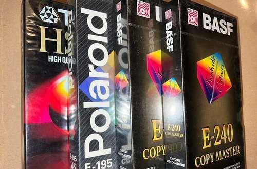 VHS Видеокассеты - basf, polaroid E-195, TDK HS195