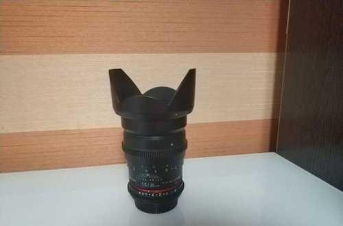 Samyang 35mm T1.5 ED AS UMC vdslr II для Canon EF