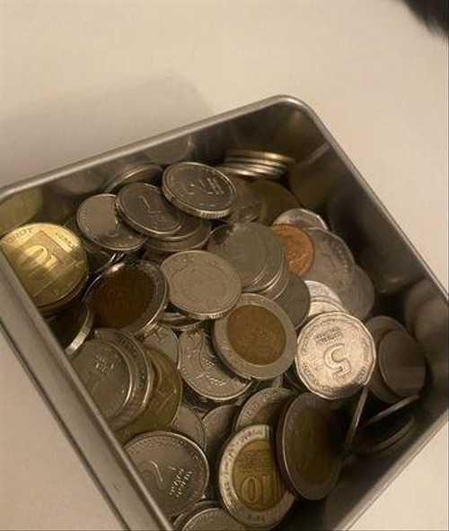 Монеты разных стран (Кроны, Лари, Шекели, Евроцент