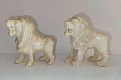 Фигурки, статуэтки, Львы из кости, 19 век