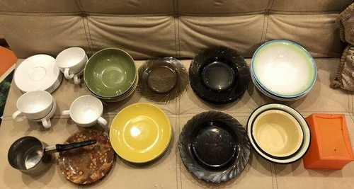 Много разной посуды