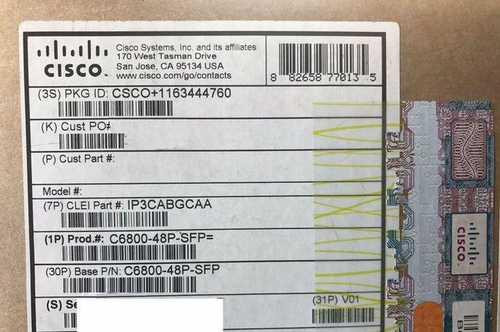 Новое C6800-48P-SFP / 1 шт