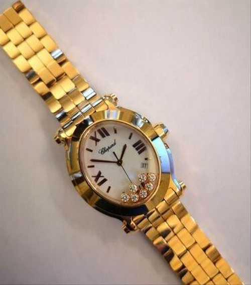 Chopard Happy Sport золотые женские часы