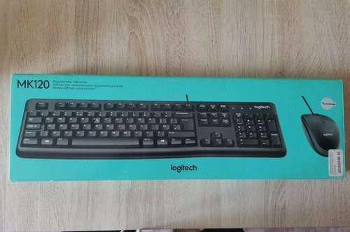 Проводная клавиатура и мышь logitech