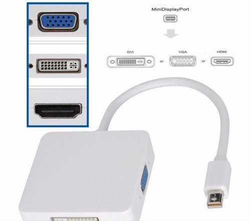 Thunderbolt Mini DisplayPort перех в hdmi, DVI VGA