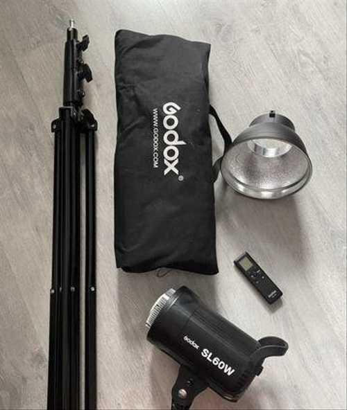 Godox sl60w + октобокс Godox 95см + стойка 220см