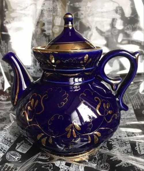 Заварочный чайник Кобальт позолота 1986 г