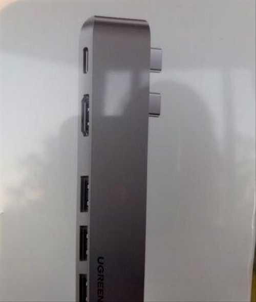 Адаптер для macbook два USB type C to hdmi, 3xUSB