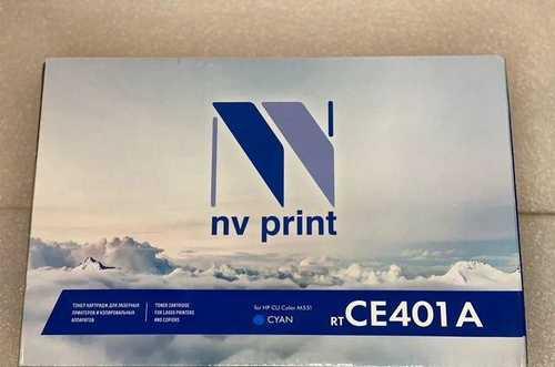 Совместимый картридж Nv print CE401A cyan for HP
