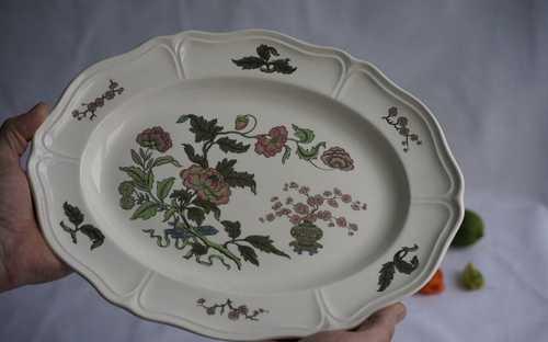 Фарфоровое овальное блюдо "Mandarin". Wedgwood