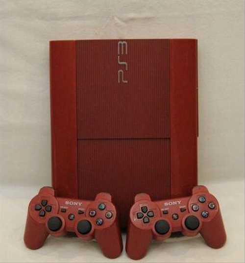 Sony PlayStation 3 Super Slim Red 500gb (50+игр)