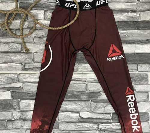Компрессионные штаны UFC Reebok Red