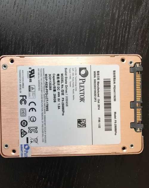 SSD Plextor PX-256Gb M6pro