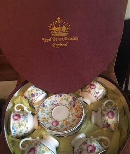 Сервиз кофейный фарфор Royal Wessex Porcelain Engl