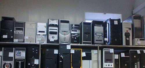 Компьютеры с мониторами, комплектующие