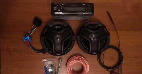 Комплект Kenwood KMM-122Y и JVC CS-V618