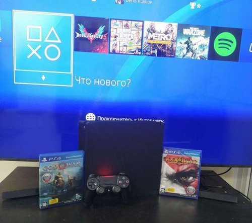 Sony PS4 slim 500 gb + 2диска