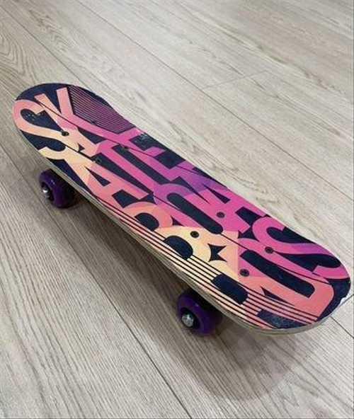 Деревянный скейтборд без рисунка