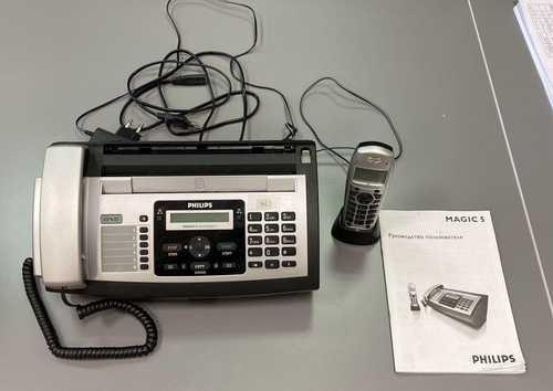 Philips телефон с факсом + трубка беспроводная