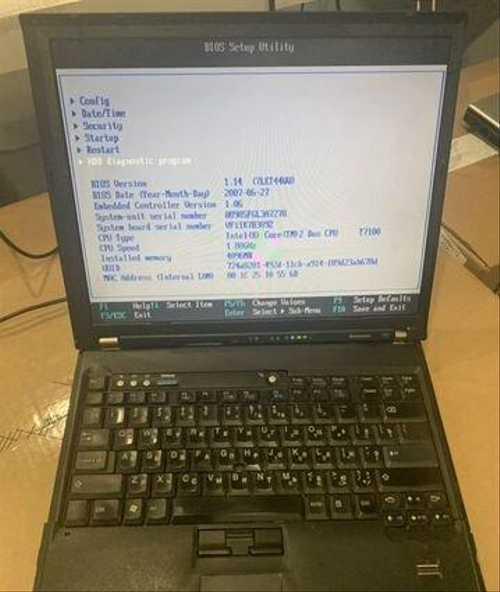 Ноутбук IBM Thinkpad T61