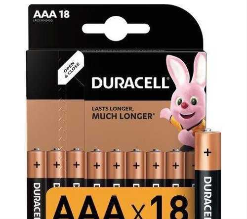 Батарейки комплект 18 шт., duracell AAA