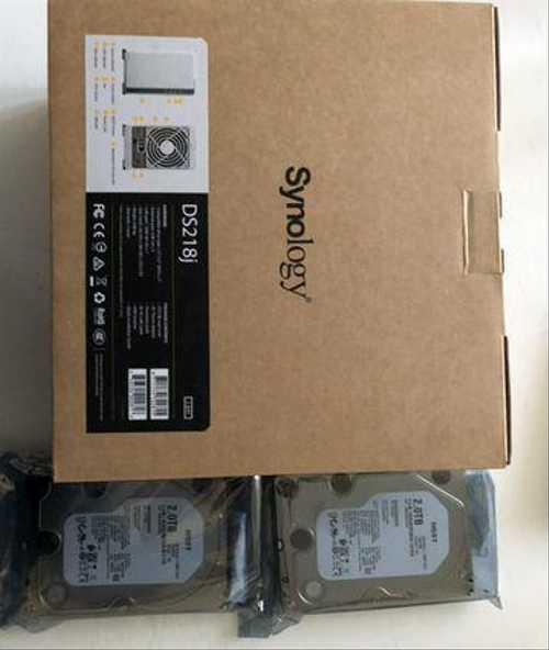 Сетевой накопитель Synology DS218j + HDD 2 TB 2 шт
