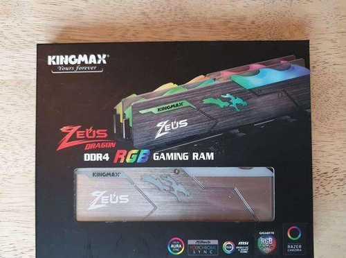 Озу ddr4 16gb (2x8gb) 3200мгц Kingmax RGB