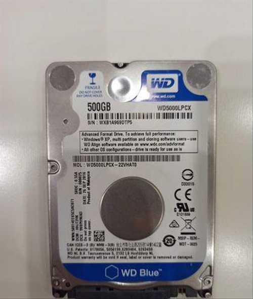 WD Blue 500GB 2.5''
