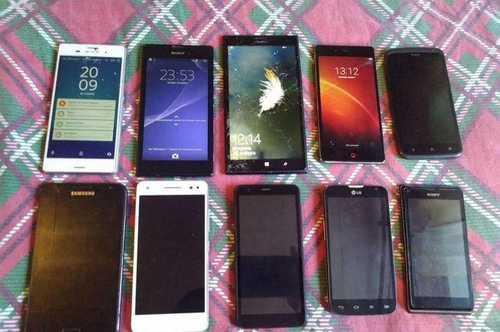Мобильные телефоны б/у 8шт. Sony, Samsung,lg,lenov
