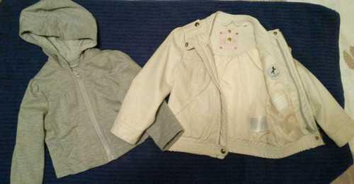 Детская куртка c&a из экокожи 2в1