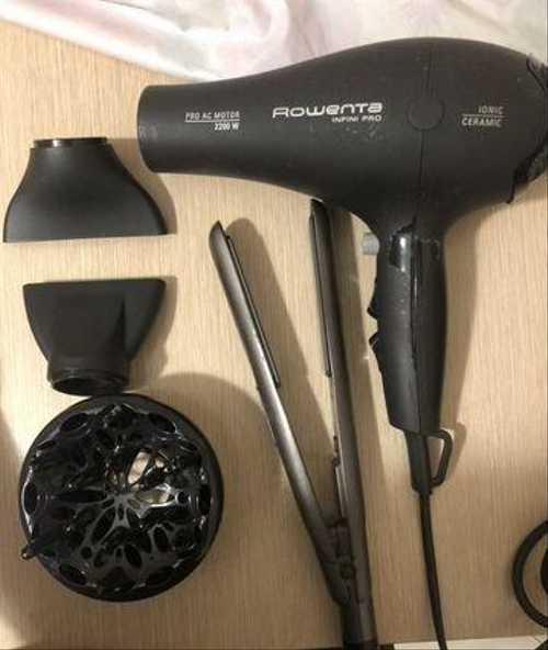 Фен rowenta и выпрямитель babyliss