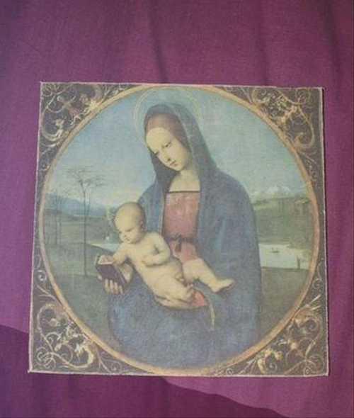 Икона на холсте Мадонна с младенцем