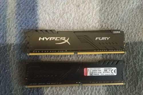 Оперативная память Kingston XyperX fury 16Gb DDR4